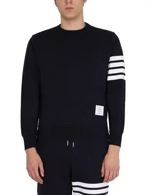 Thom Browne 4-bar Stripe Inlay Sweatshirt - Blue