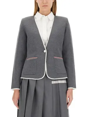 Thom Browne Single-breasted Jacket - Grey