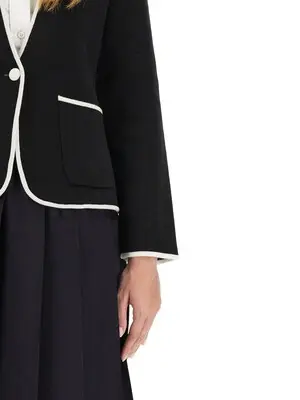 Thom Browne Single-breasted Collarless Jacket