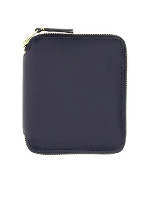 Comme Des Garçons Zipped Wallet Blue