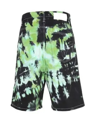 Ami Bermuda Shorts With Tie Dye Pattern