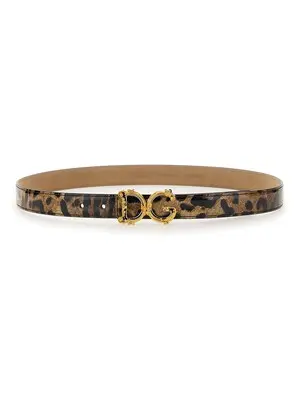 Dolce & Gabbana Leopard Print Belt - Multicolour