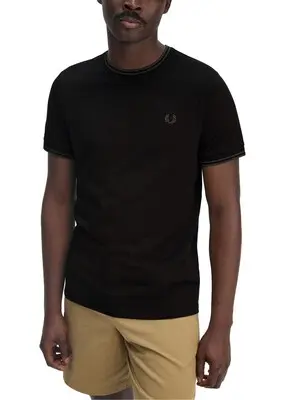 Fred Perry Double Stripe T-shirt - Black