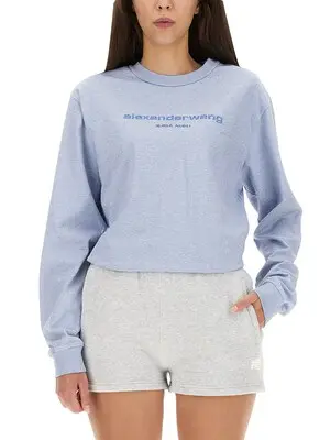 Alexander Wang Sweatshirt With Logo - Azure