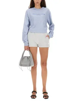 Alexander Wang Sweatshirt With Logo - Azure