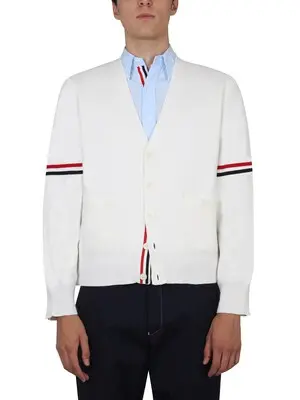 Thom Browne V-neck Cardigan - White
