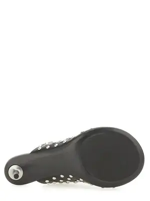 JIL SANDER Nappa Leather Studded Mules - Black