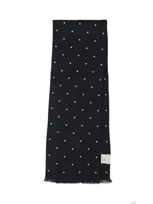 Destin Polka Dot Scarf Black