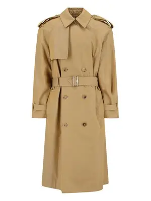 Burberry Double-breasted Trench Coat - Brown