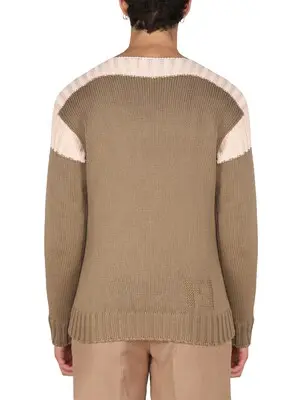 Fendi Cotton And Cashmere Sweater - Beige