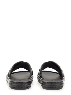 Fendi Leather Crossband Sandals