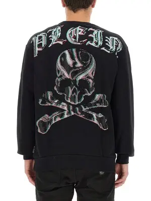 Philipp Plein Sweatshirt With Rhinestone Logo