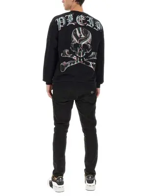 Philipp Plein Sweatshirt With Rhinestone Logo