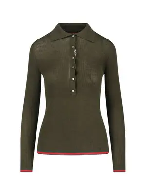 Gucci Web Knit Polo Shirt