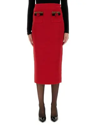 SELF-PORTRAIT Knitted Midi Skirt