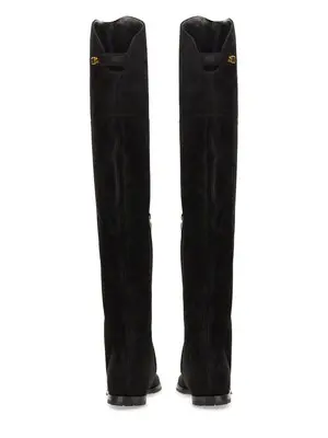 MAISON SKORPIOS Stefania Over-the-knee Boots - Black