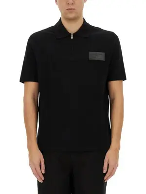 Balmain Polo With Logo - Black