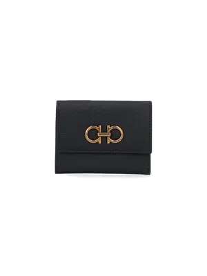 FERRAGAMO Gancini' Card Holder - Black