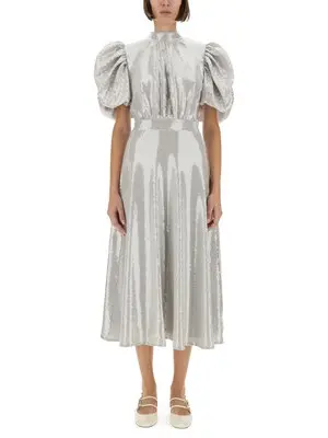 ROTATE BY BIRGER CHRISTENSEN Midi Dress With Sequins - Grey