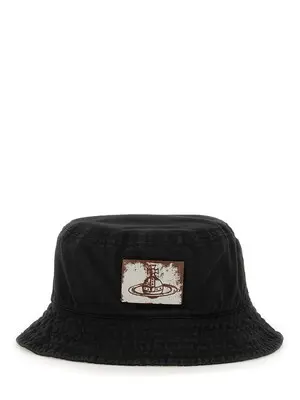 VIVIENNE WESTWOOD Bucket Hat With Logo - Black