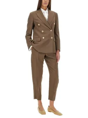 Brunello Cucinelli Twill Jacket With Necklace
