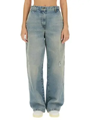 Palm Angels Wide Leg Jeans For Women