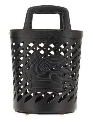 Etro Leather Bucket Bag - Black