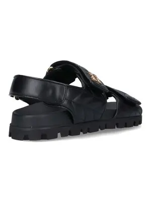 Miu Miu Logo Sandals - Black