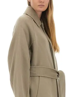 Ami Belted Wool-cashmere Coat