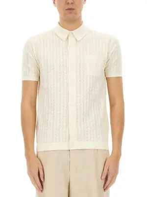 Dolce & Gabbana Perforated Cotton Knit Shirt