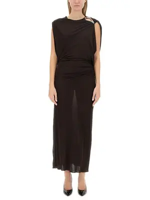 LANVIN Draped Slim Fit Dress