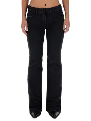 Off-White Wide Leg Jeans - Black