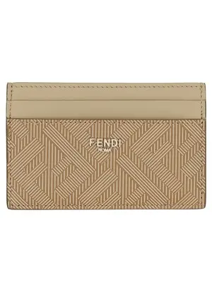 Fendi Shadow" Card Holder - Beige