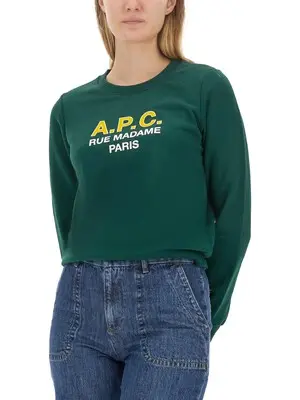 A.p.c. Logo Sweatshirt - Green