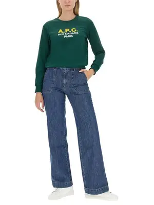 A.p.c. Logo Sweatshirt - Green