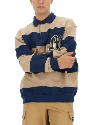 MSGM Striped Logo Sweatshirt