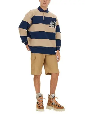 MSGM Striped Logo Sweatshirt