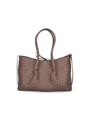 Bottega Veneta Medium Reversible "pinacoteca" Bag - Brown