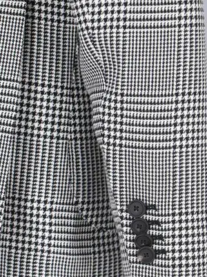 Tagliatore Single-breasted Houndstooth Blazer - White