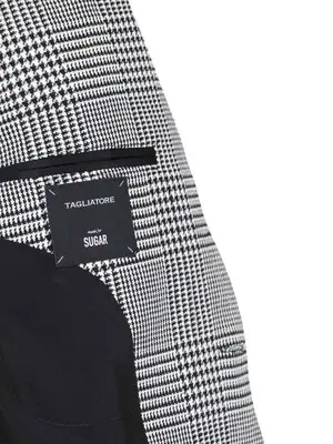 Tagliatore Single-breasted Houndstooth Blazer - White
