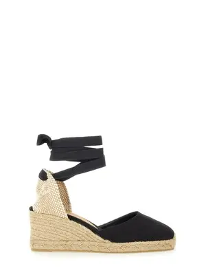 CastaÑer Espadrille With Tie Fastening - Black