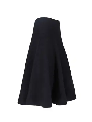 Alaïa Cashmere Midi Skirt - Black