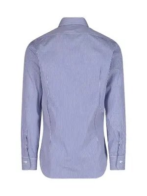 BARBA NAPOLI I' Striped Shirt - Blue