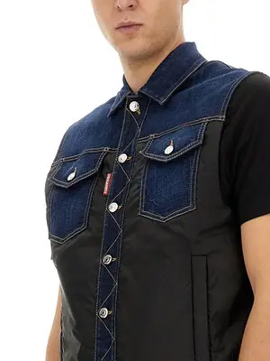 Dsquared2 Puffer Vest - Denim