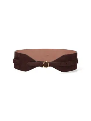 Alaïa Double Wide Belt Brown
