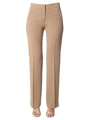 N°21 Straight Leg Pants With Side Band - Beige
