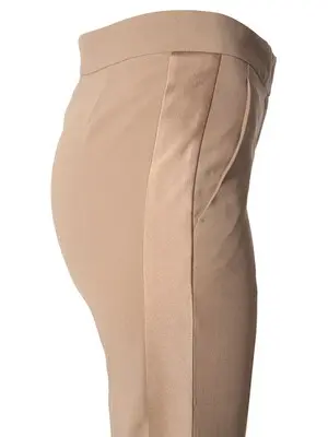 N°21 Straight Leg Pants With Side Band - Beige