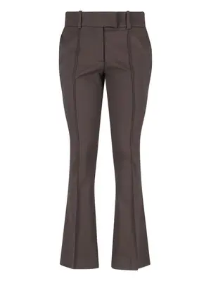 Marni Virgin Wool Bootcut Trousers - Brown