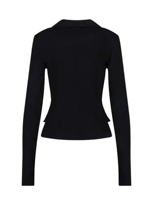 Giorgio Armani Single-breasted Virgin Wool Blazer - Black