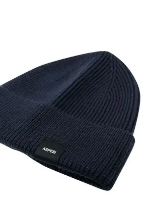 Aspesi Ribbed Beanie - Blue